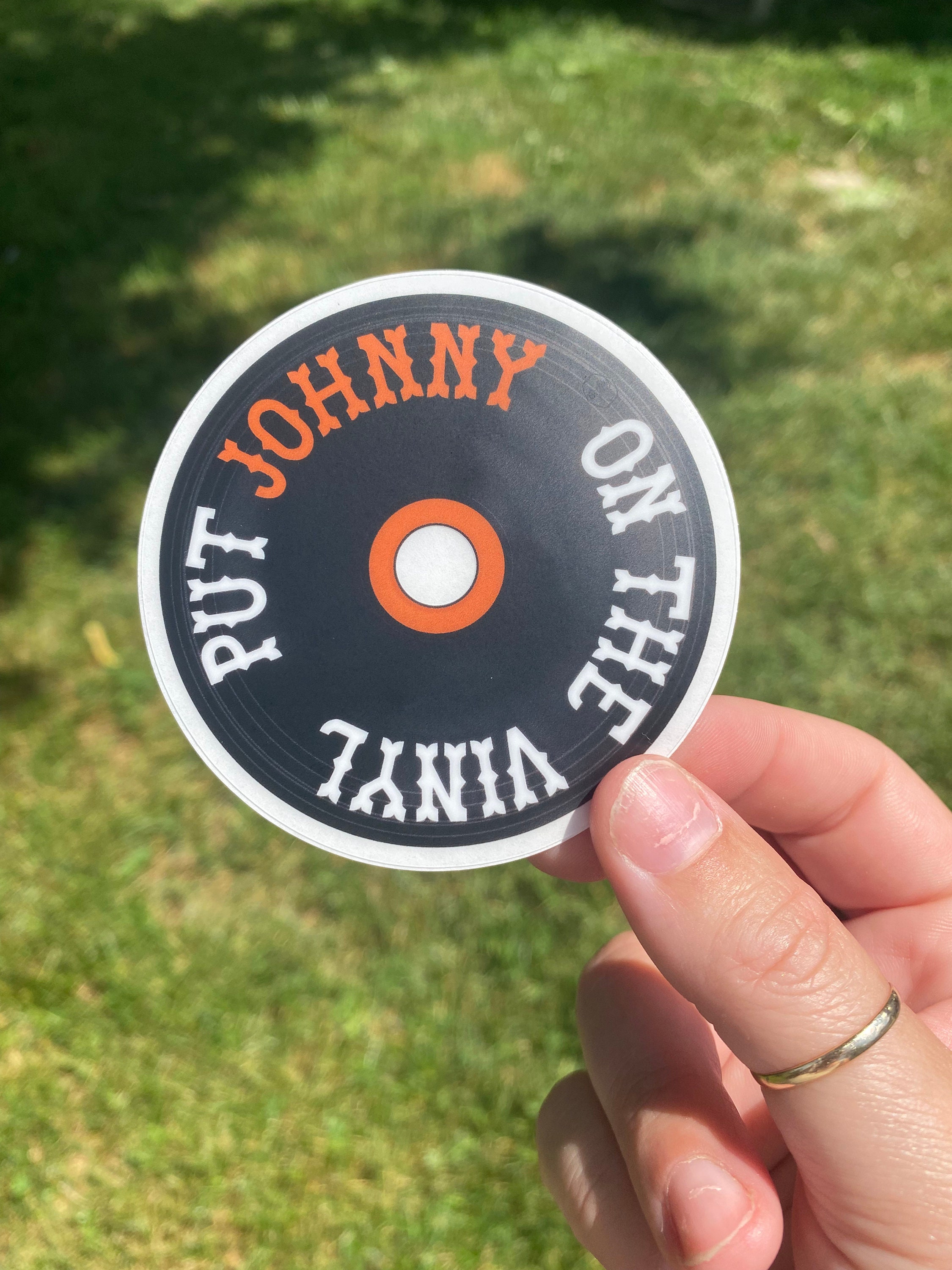 And Put Johnny on the Vinyl Sticker Vinyl Record Country - Etsy