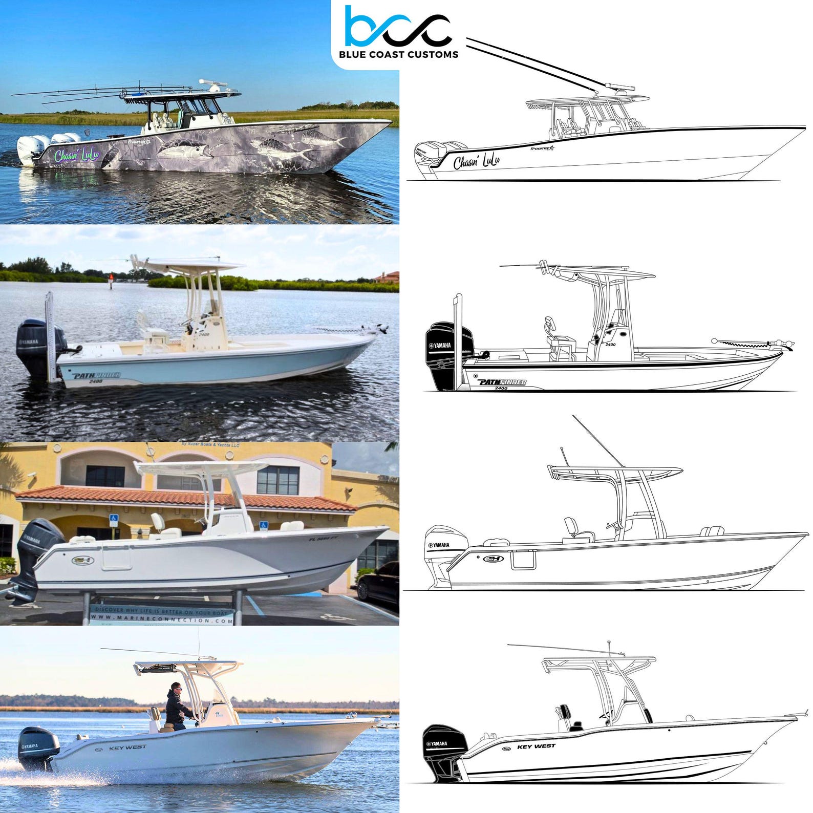 Custom Boat Line Art and Full Color Vector Drawing (digital File) - Etsy
