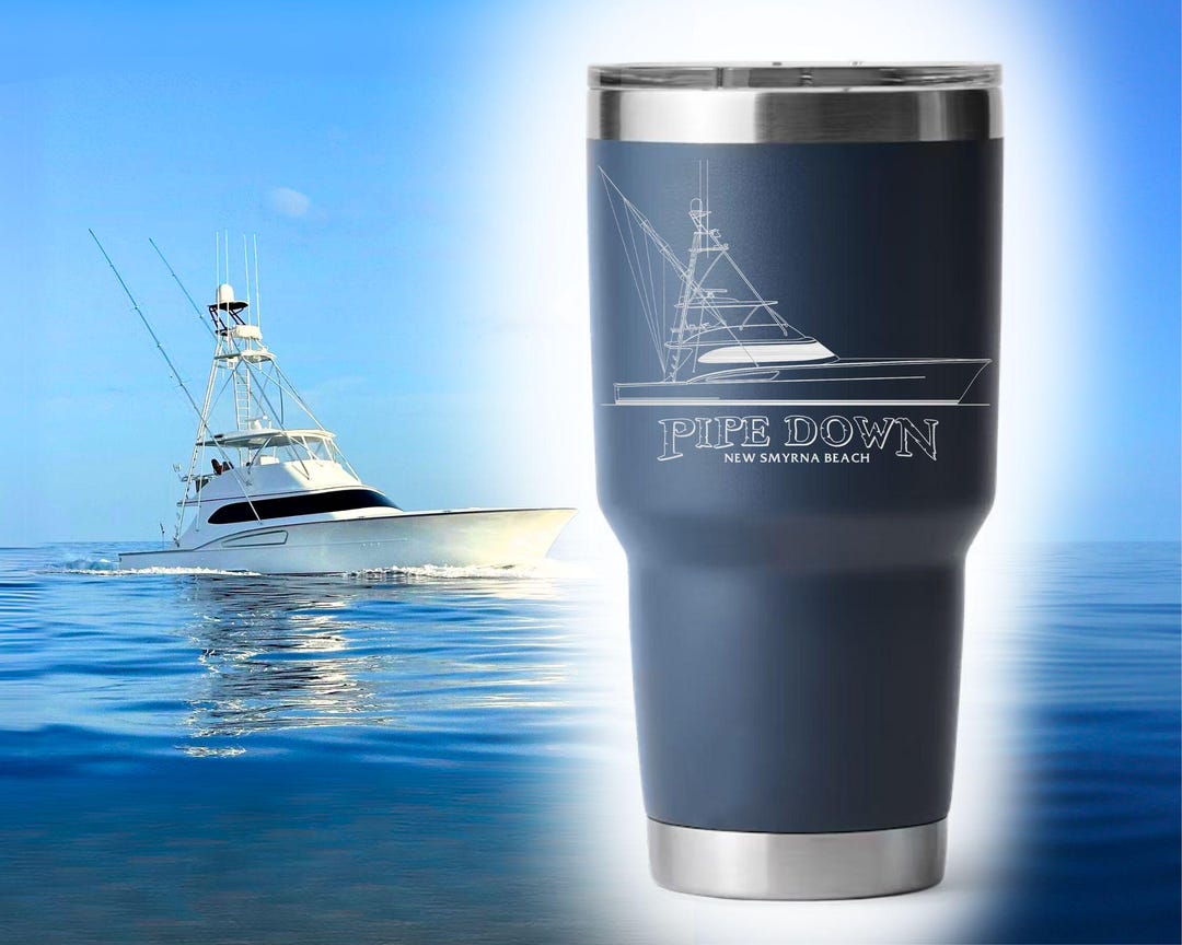 Custom Engraved Boat Tumbler - Stainless Steel Tumbler With Your Boat ...