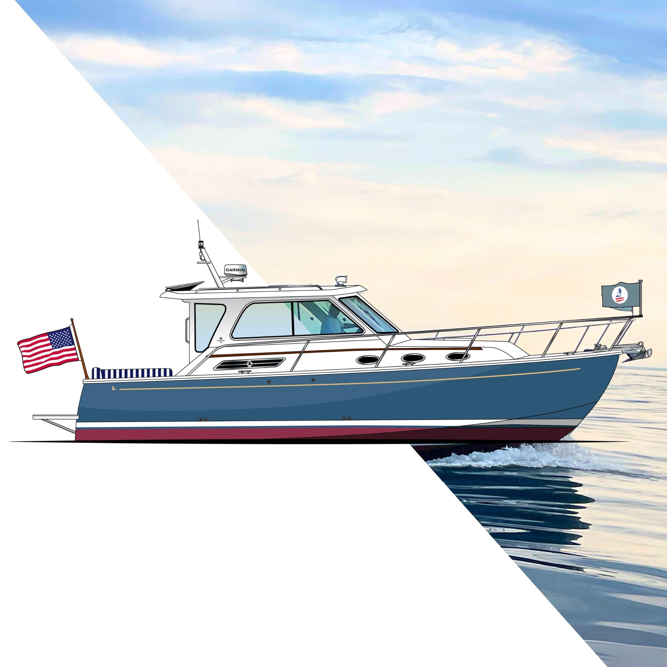 Custom Boat Line Art and Full Color Vector Drawing (digital File) - Etsy
