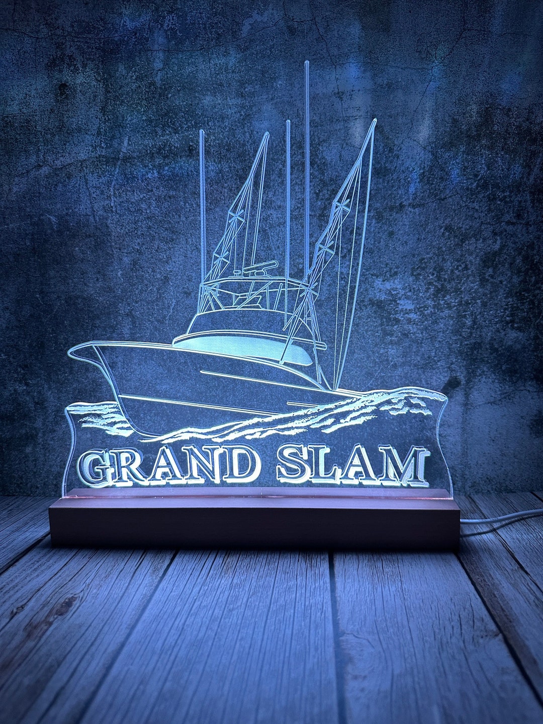 Custom Light up Acrylic Boat Sign: Laser Cut Nautical Decor - Etsy