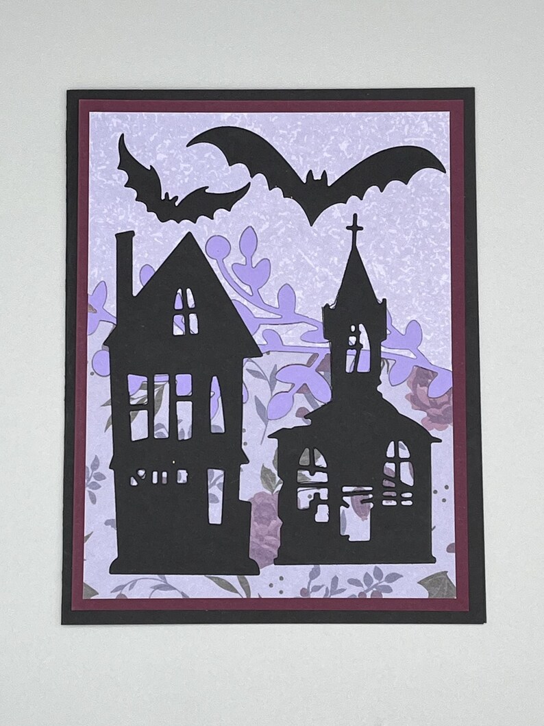Handmade Halloween Paper Pieced Greeting Card - Etsy