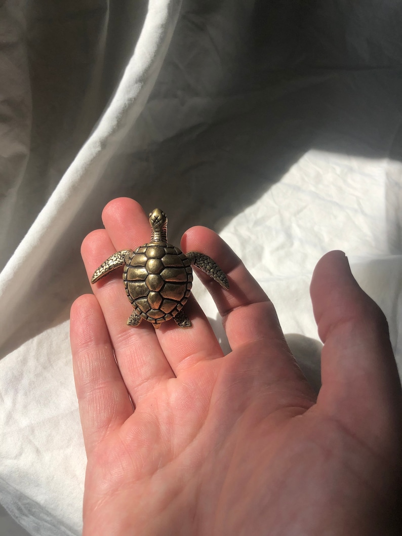 Vintage Brass Sea Turtle - Etsy