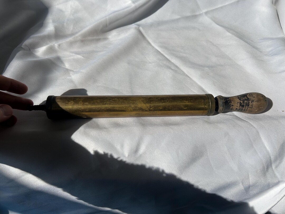 Vintage Brass Hand Pump With Wooden Handle – Early 20th Century ...