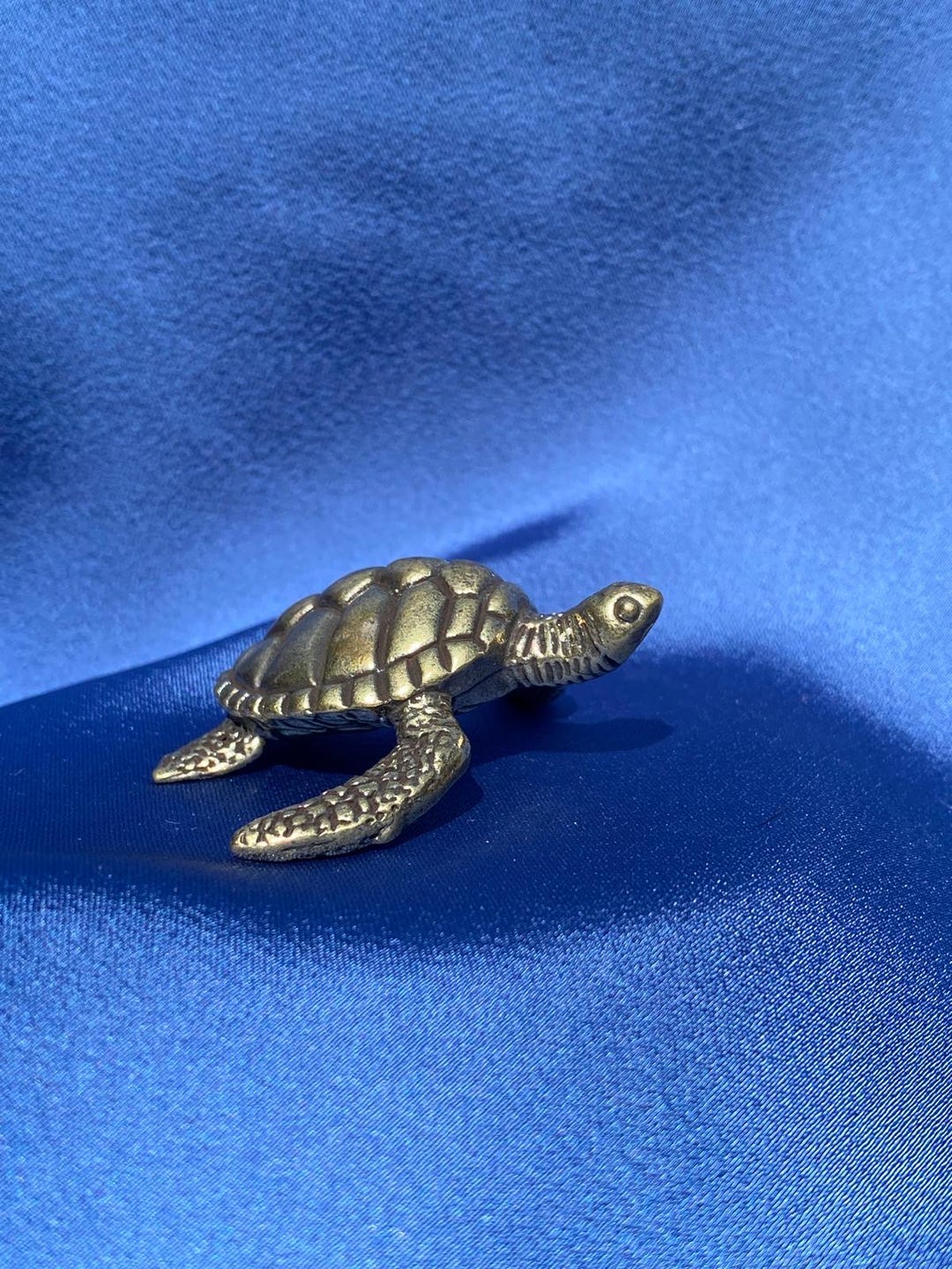 Vintage Brass Sea Turtle - Etsy