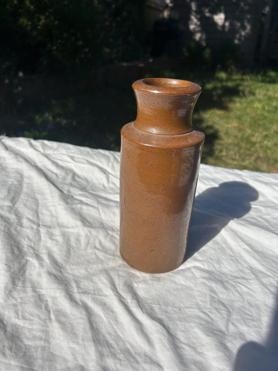 Vintage Stoneware Ink Pot Vase - Etsy