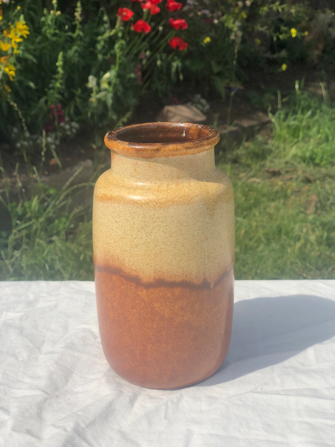 Vintage West German Pottery Stoneware Vase - Etsy