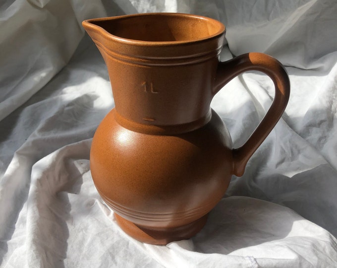Vintage Emile Henry French Stoneware Jug Pitcher - Etsy