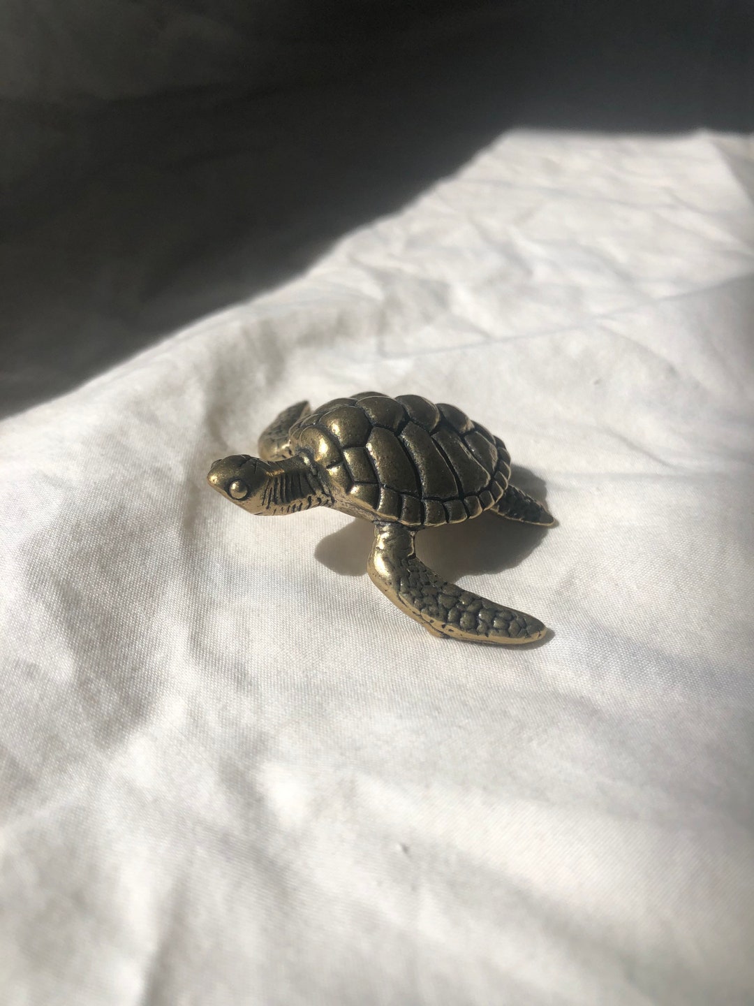 Vintage Brass Sea Turtle - Etsy