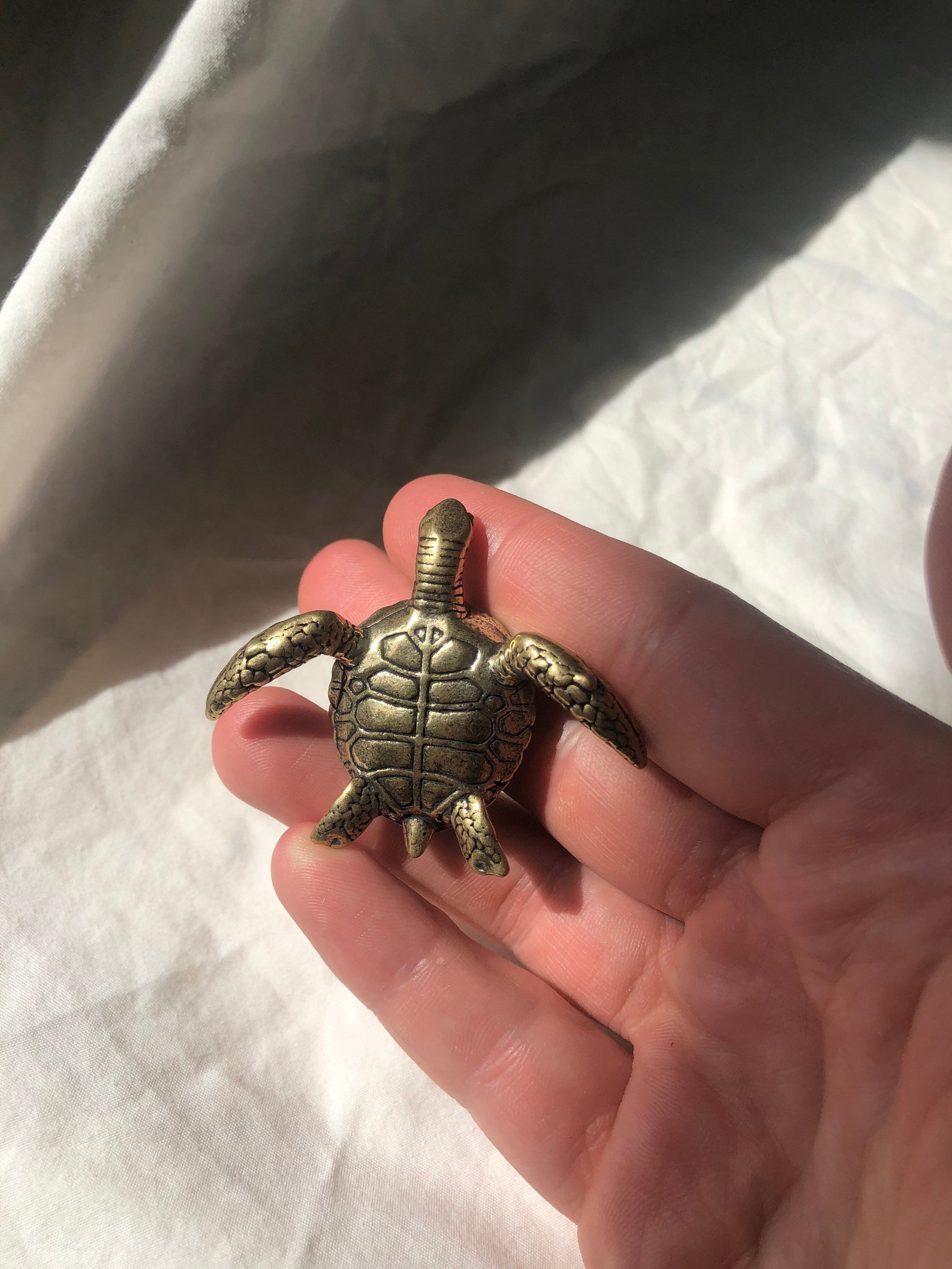 Vintage Brass Sea Turtle - Etsy