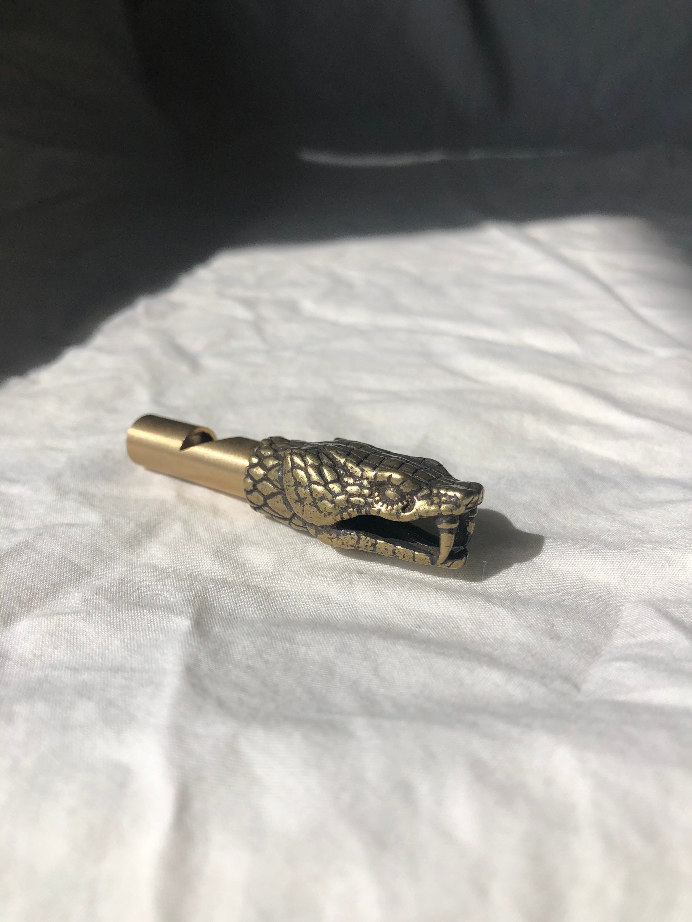 Vintage Brass Snake Whistle - Etsy