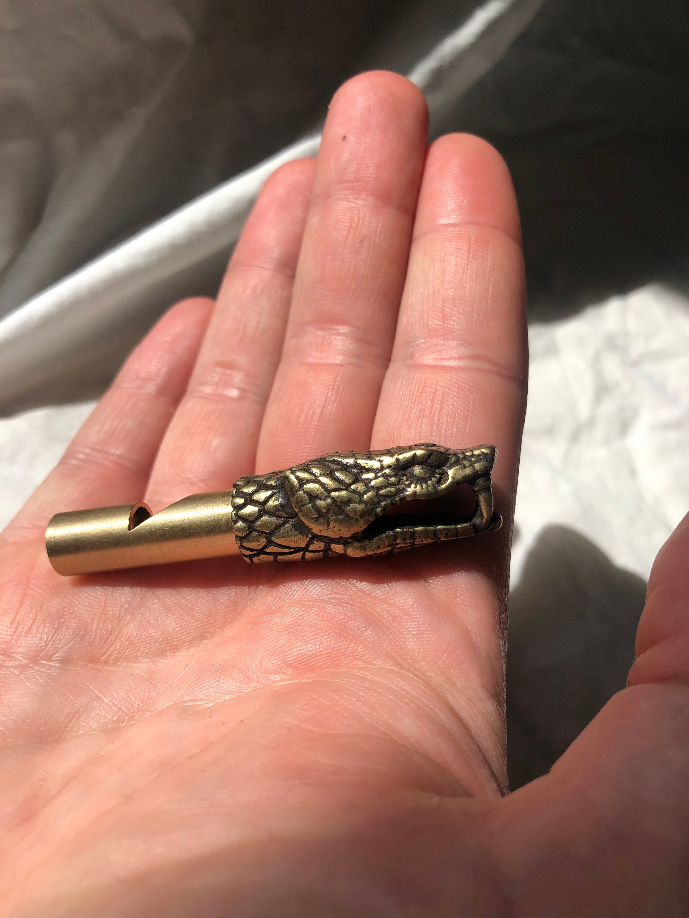 Vintage Brass Snake Whistle - Etsy