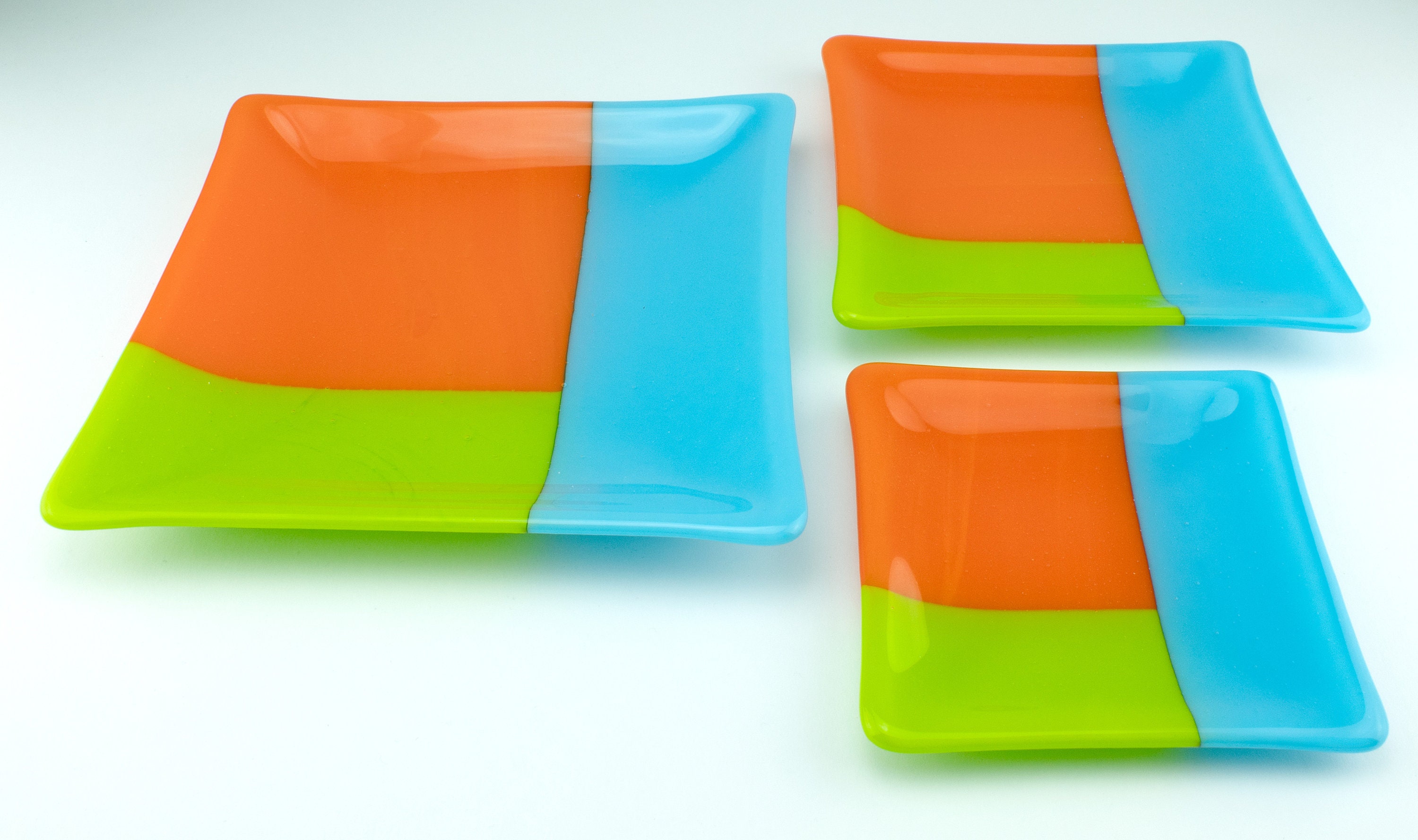 Modern Stacking Fused Glass Plates - Etsy