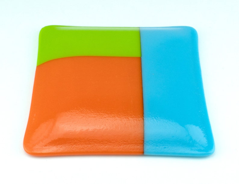 Modern Stacking Fused Glass Plates Etsy