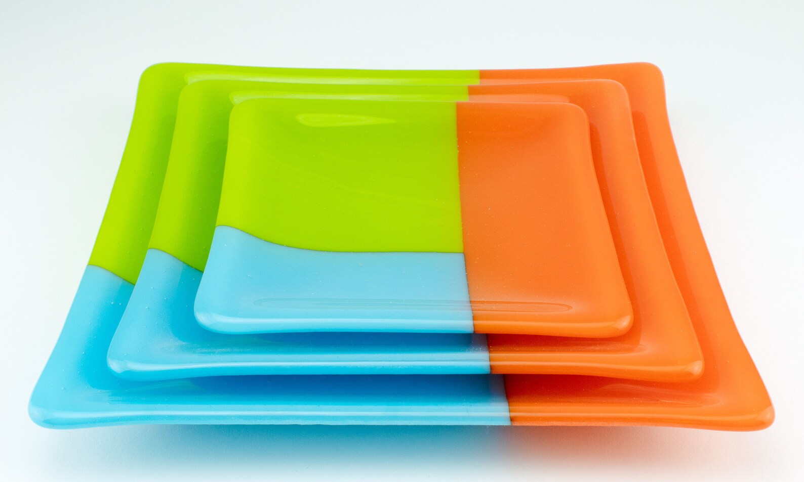 Modern Stacking Fused Glass Plates - Etsy