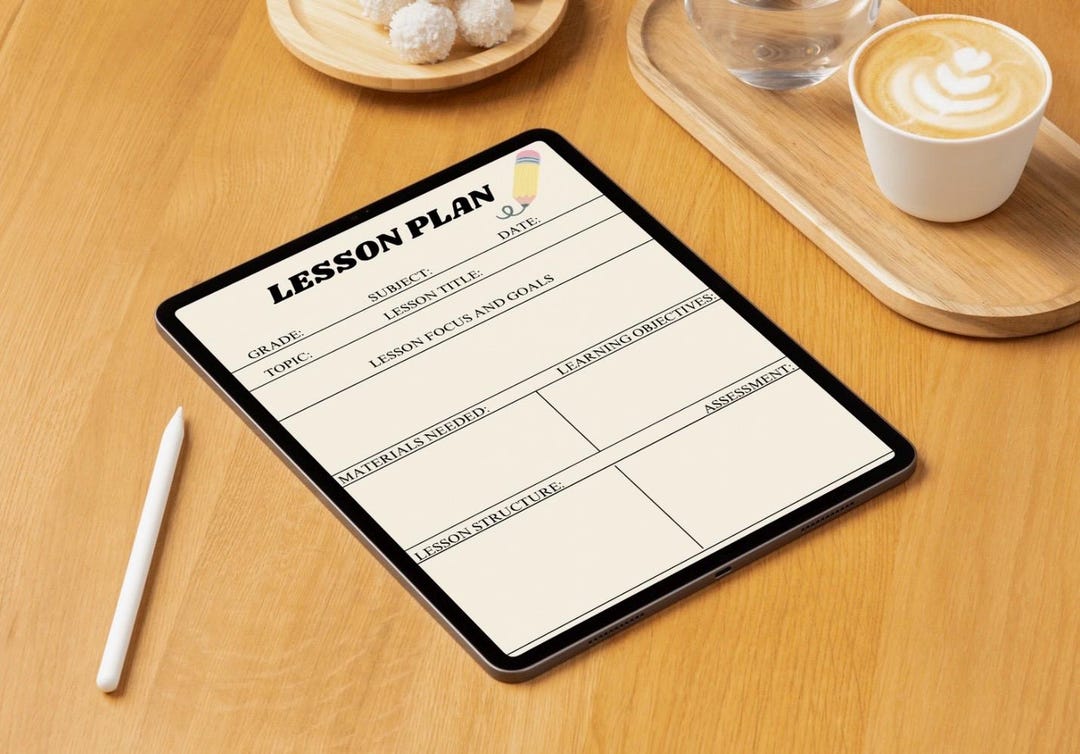 Lesson Plan Template for Educators (digital, Printable ) | Instant ...