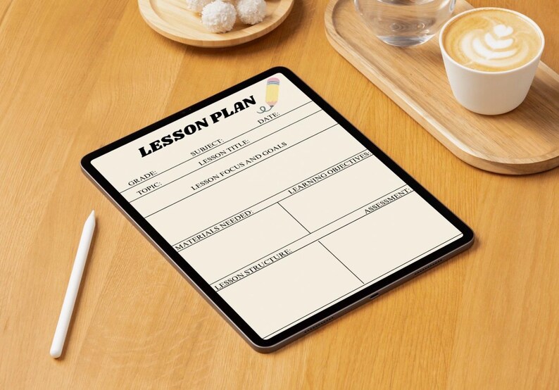 Lesson Plan Template for Educators (digital, Printable ) | Instant ...