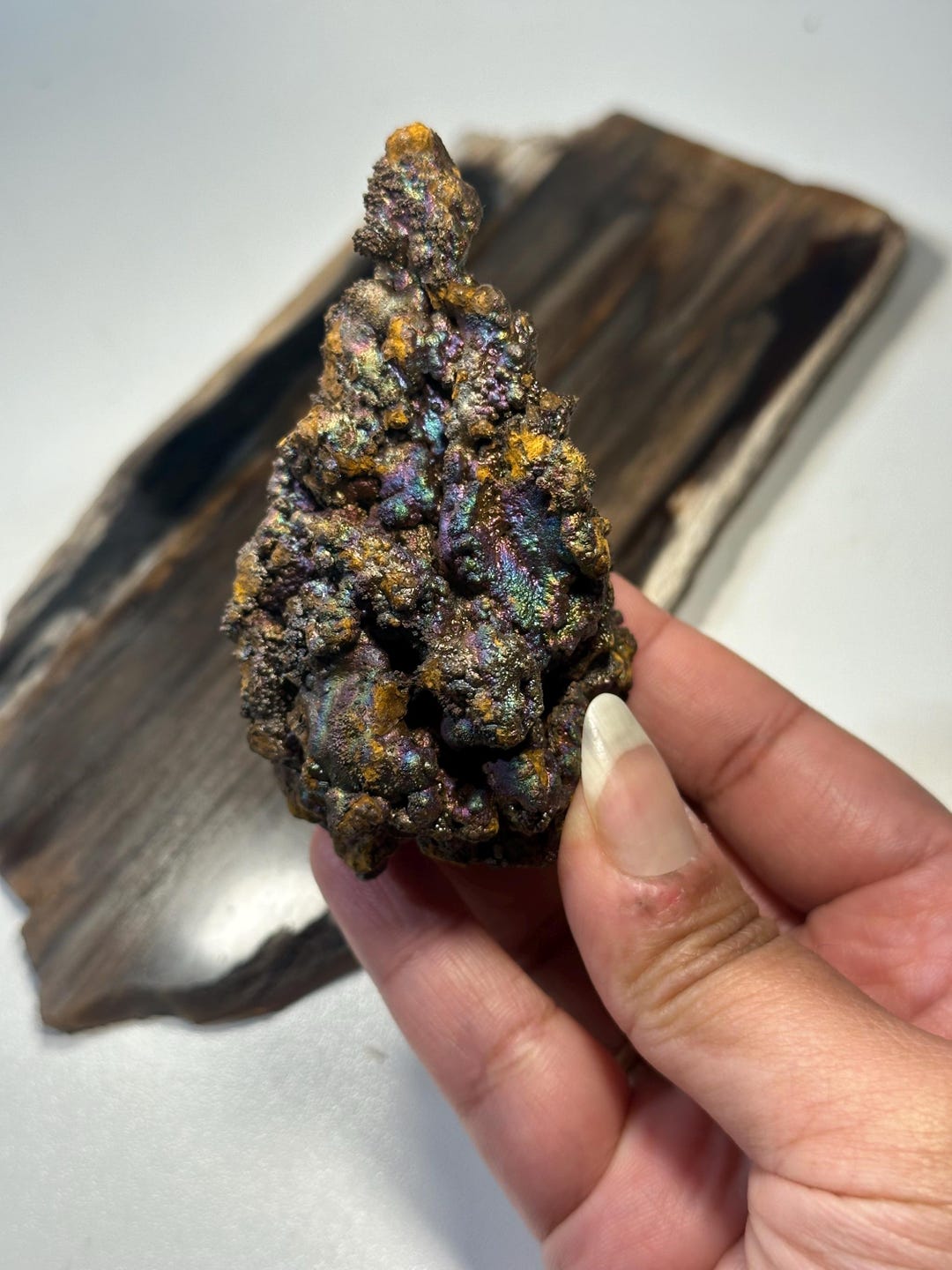 Iridescent Rainbow Limonite Mineral Specimen From Guizhou, China 8.2 Cm ...