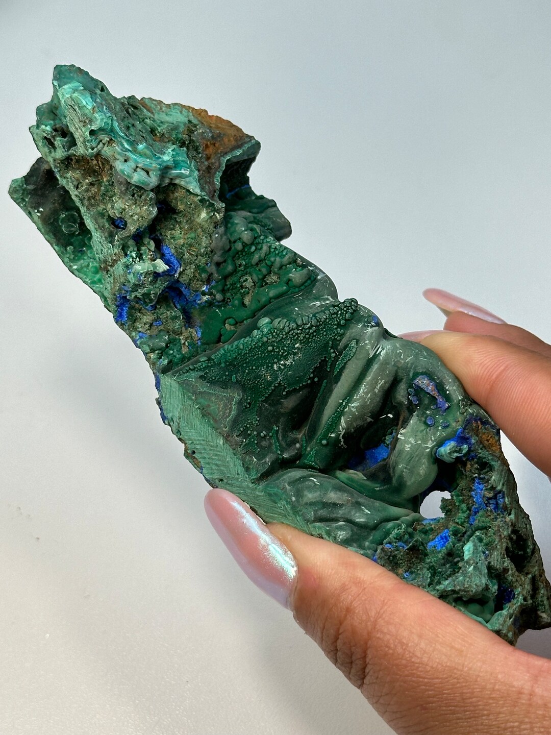 Malachite With Azurite Specimen From Anhui, China – Small Cabinet Size ...