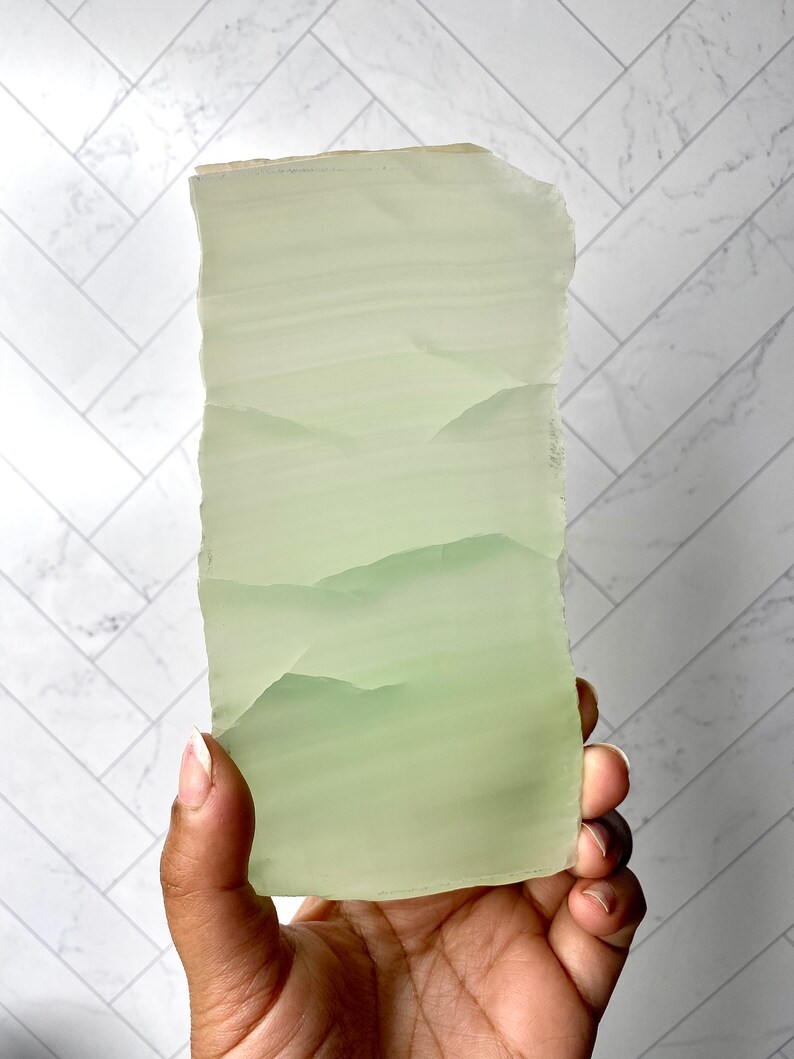 Green Calcite Slab UV Reactive Mint Green - Etsy