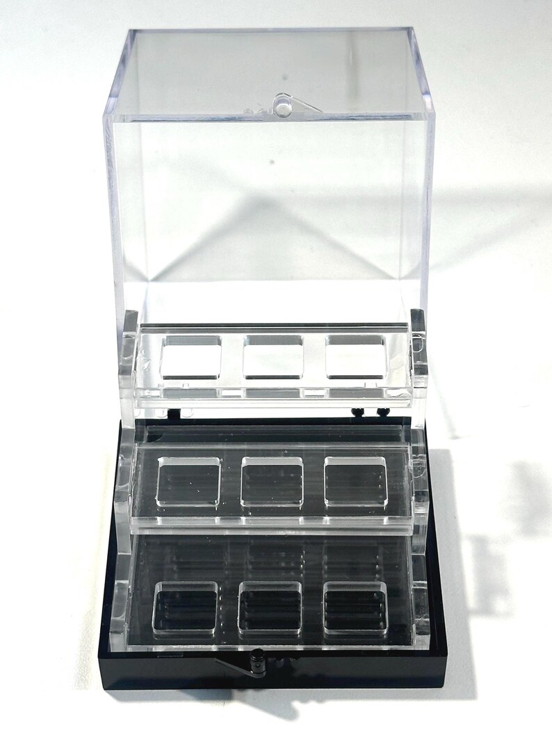 Mineral Specimen Display Box, 3 Tier Acrylic Thumbnail Crystal Holder ...