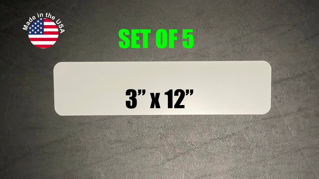 3" X 12" Mini Street Sign - Gloss White ALUMINUM SUBLIMATION BLANKS - 5 ...