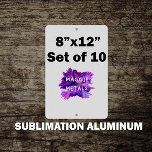 8"x12" Aluminum Sublimation Street Sign Blanks - Set of 10 - Etsy