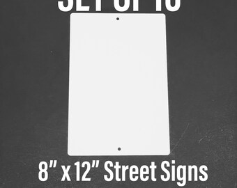 8x12 Aluminum Sublimation Street Sign Blanks Set - Etsy