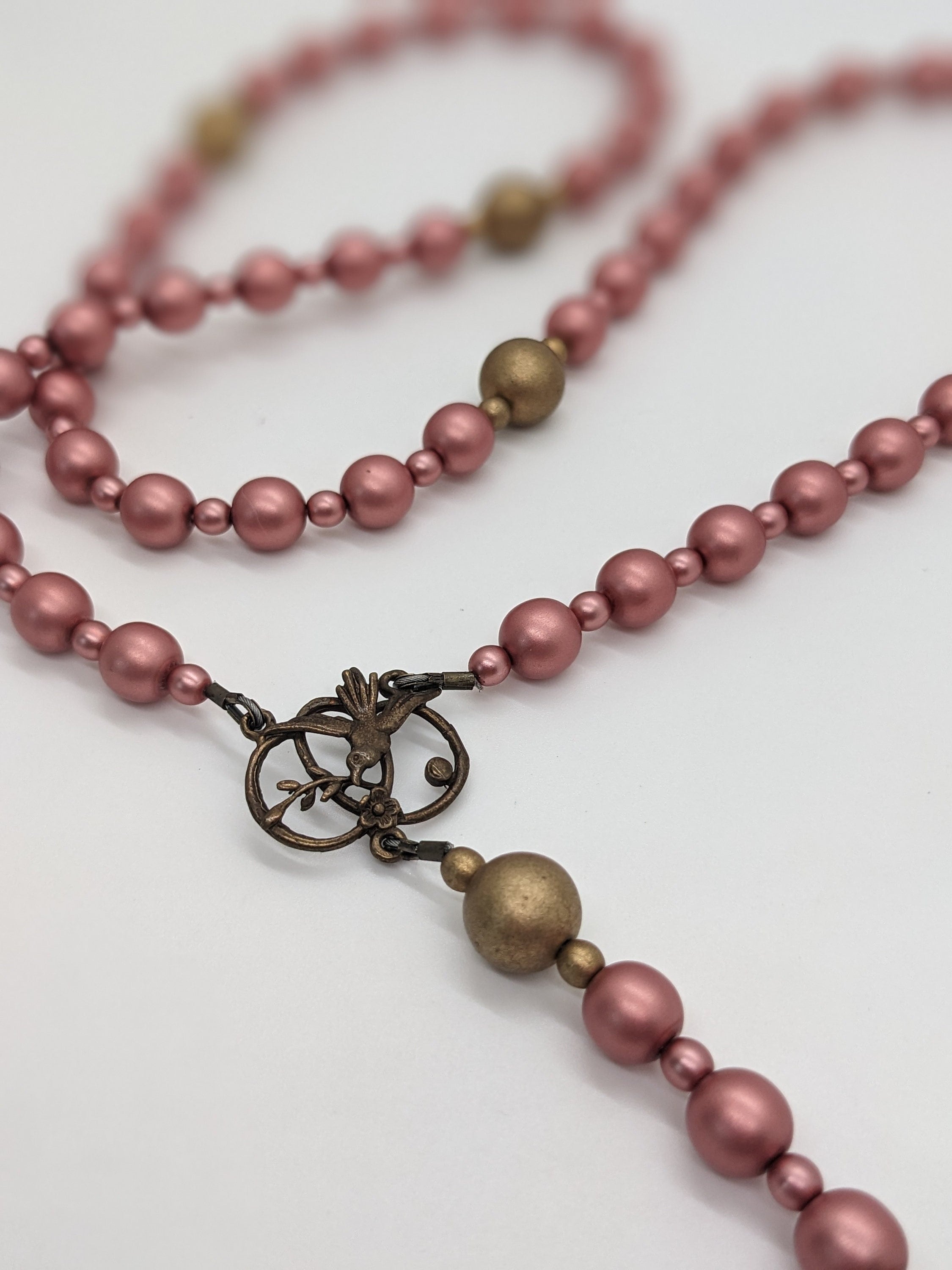 Pink and Gold Holy Spirit Rosary - Etsy
