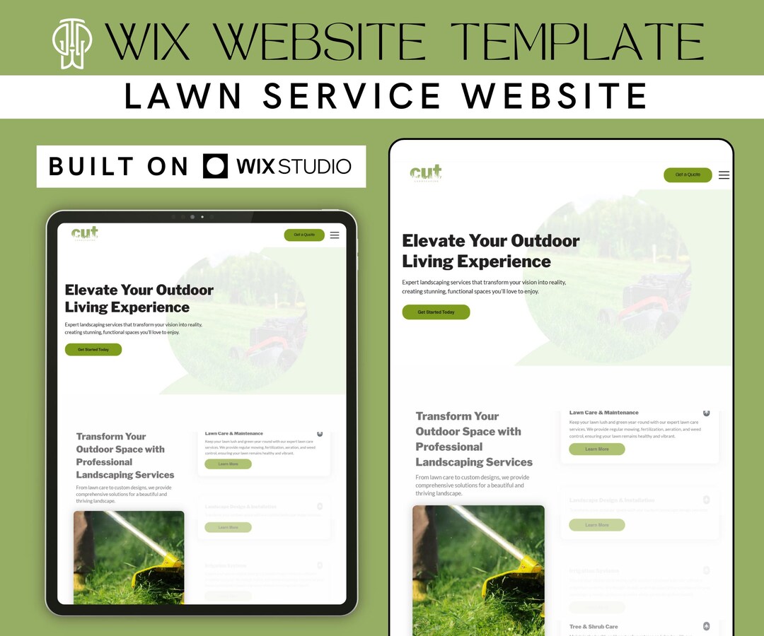 Landscaping Wix Studio Website Template – Lawn Service Design - Etsy