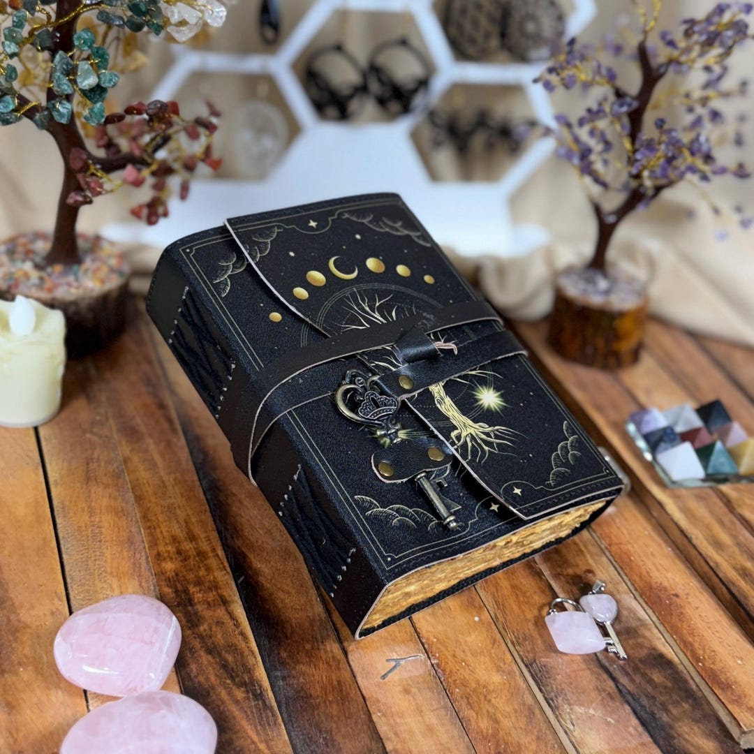 Tree of Life Leather Grimoire – Spell Book of Shadows Journal | 400 ...