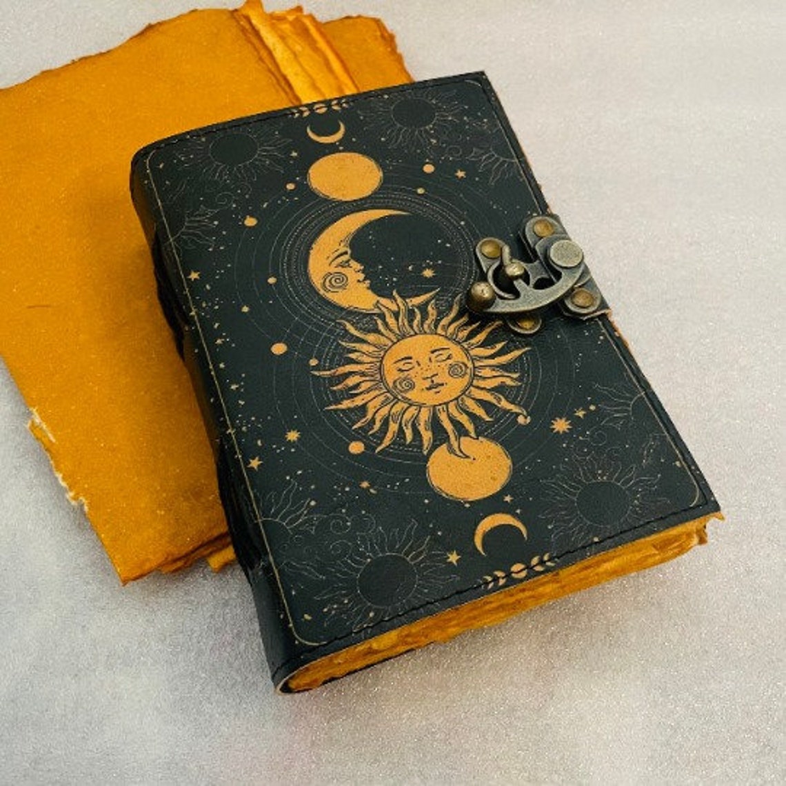 Sun and Moon Goddess Journal Spell Book of Shadows Journal - Etsy