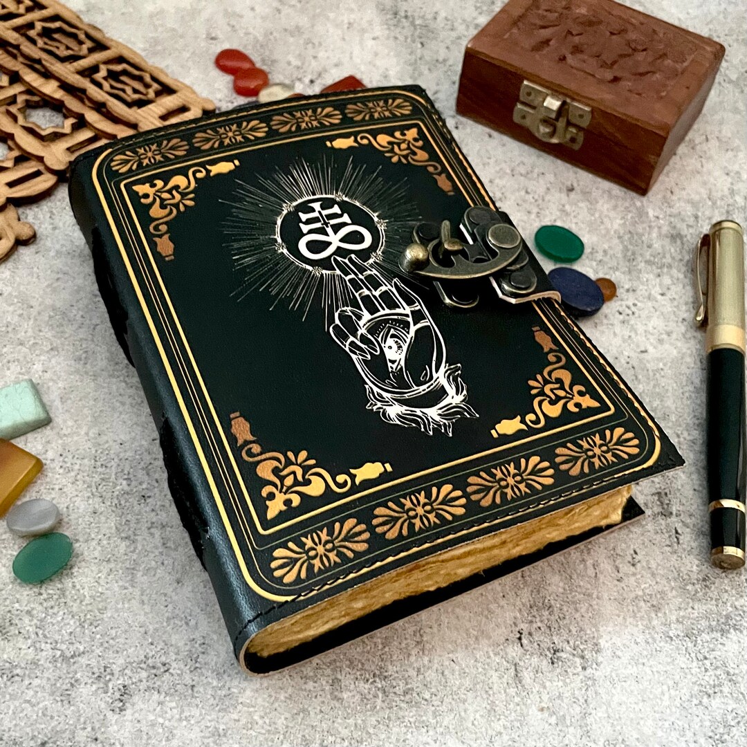 Leather Journal: Illuminated Wiccan Spell Book of Shadows (7x5 Inch) - Etsy