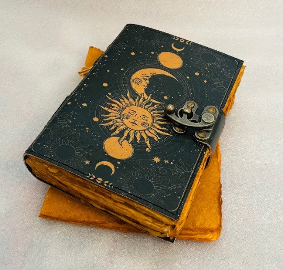 Sun and Moon Goddess Journal Spell Book of Shadows Journal - Etsy