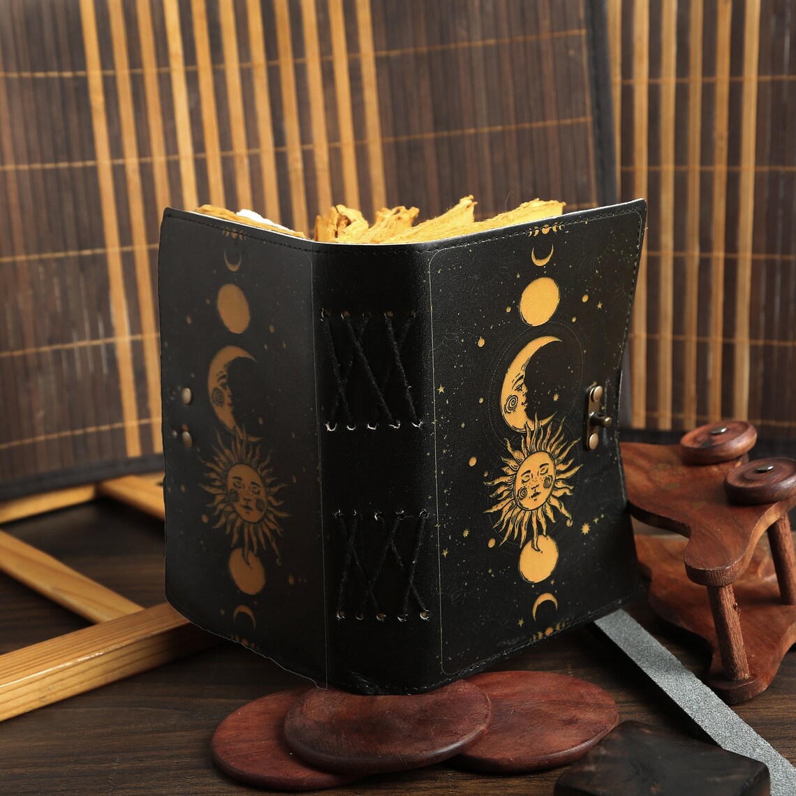 Sun and Moon Goddess Journal Spell Book of Shadows Journal - Etsy