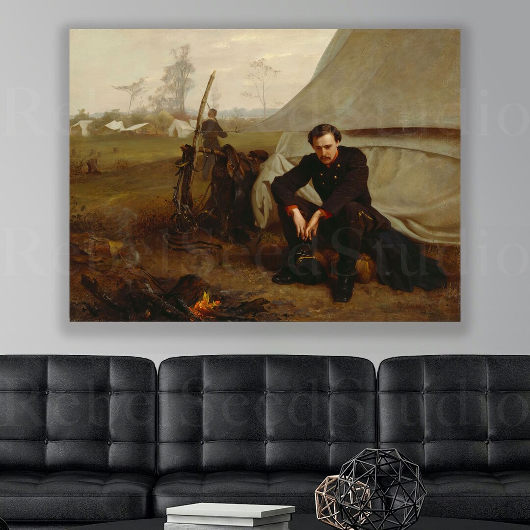Civil War Soldier Art Print at the Front Painting by George Cochran ...