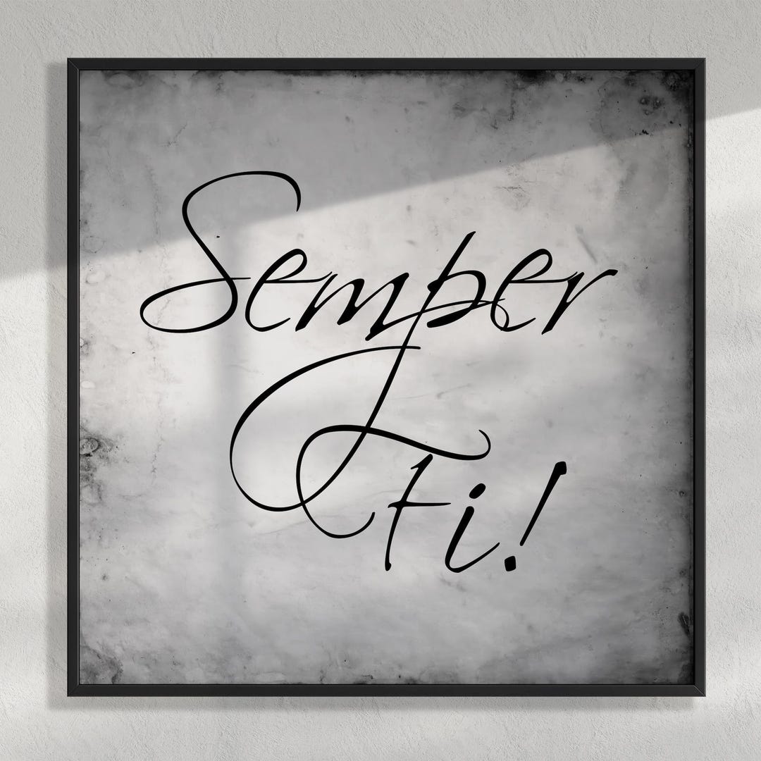 Semper Fi: Marine Corps Military Art Print - Etsy