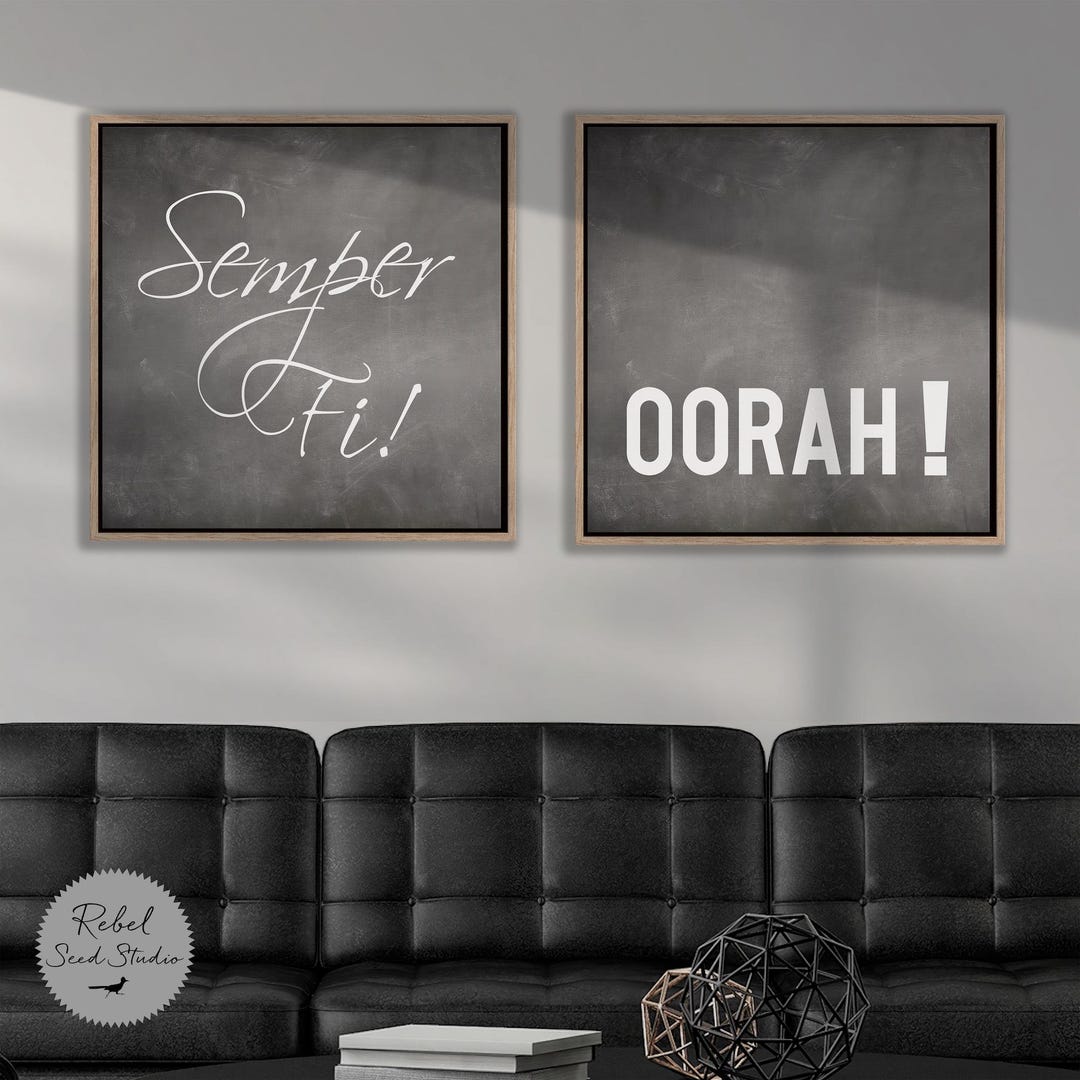 Semper Fi - Oorah - Marine Corps Military Patriotic Quote - Ready to ...