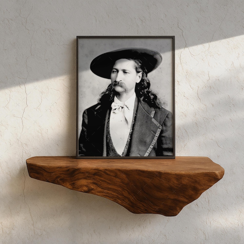 Wild Bill Hickok Portrait - Vintage Old West Black & White Photograph ...