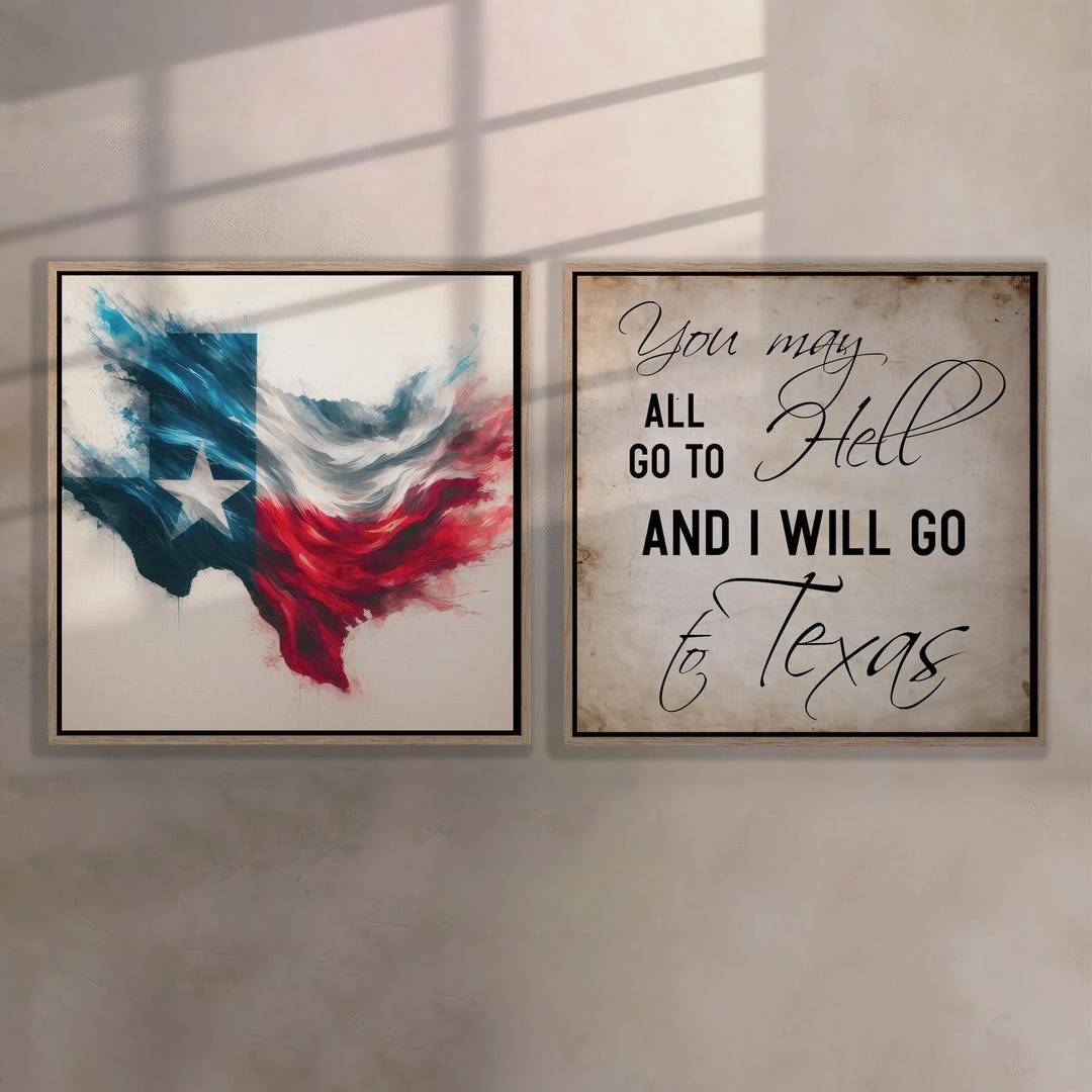 Texas Lone Star Flag & Davy Crockett Quote Bundle: You May All Go to ...