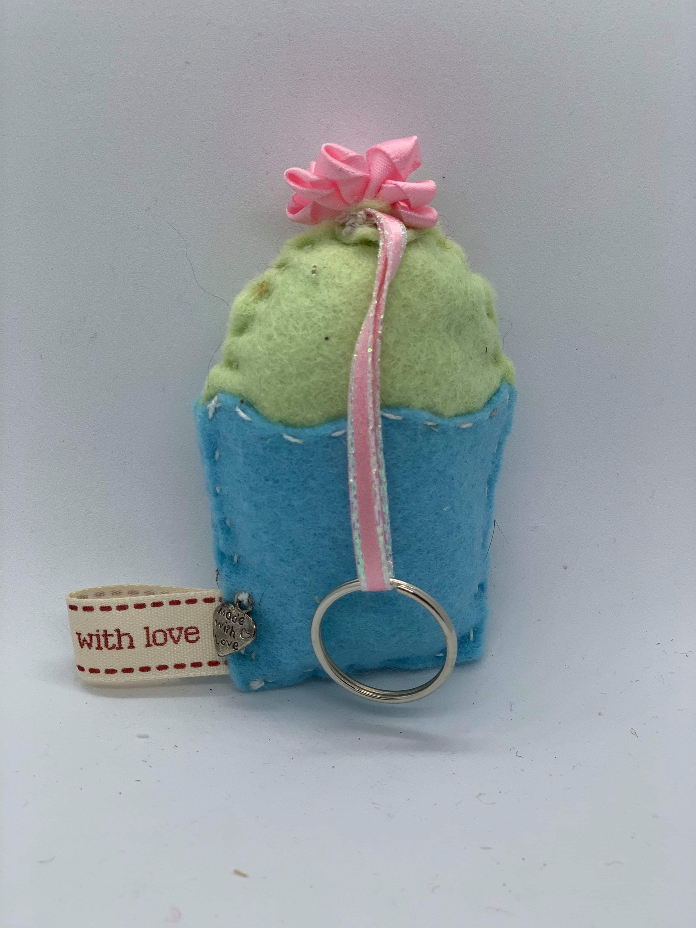 Cupcake Keyring Handmade Keyring Teacher Gift Cute Keyring Handmade ...