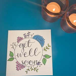 Get Well Soon Handwritten Calligraphy Card - Etsy