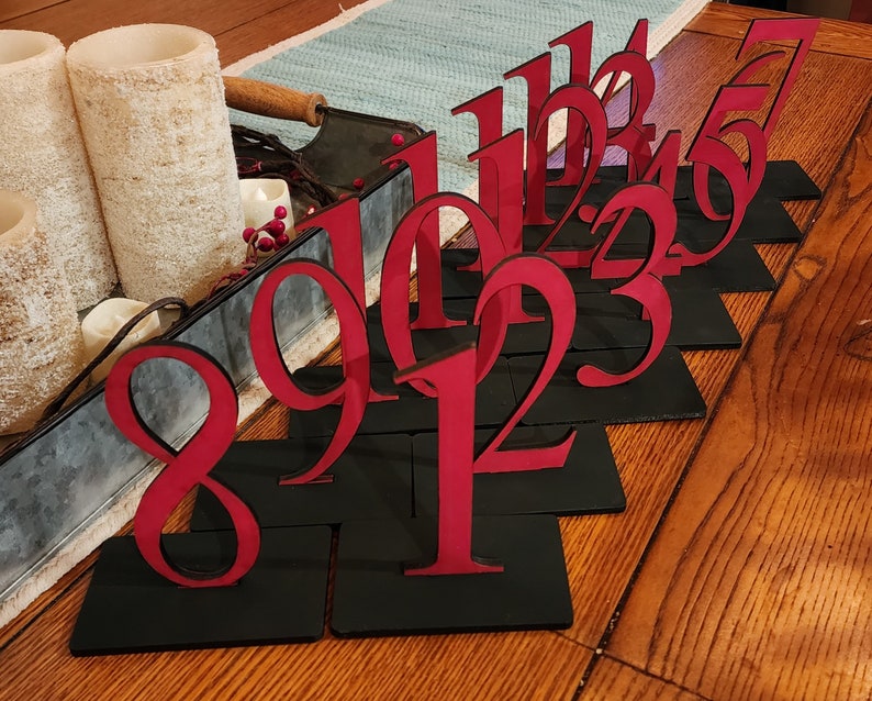 Freestanding Table Numbers With Display Stand SVG Digital Download ...