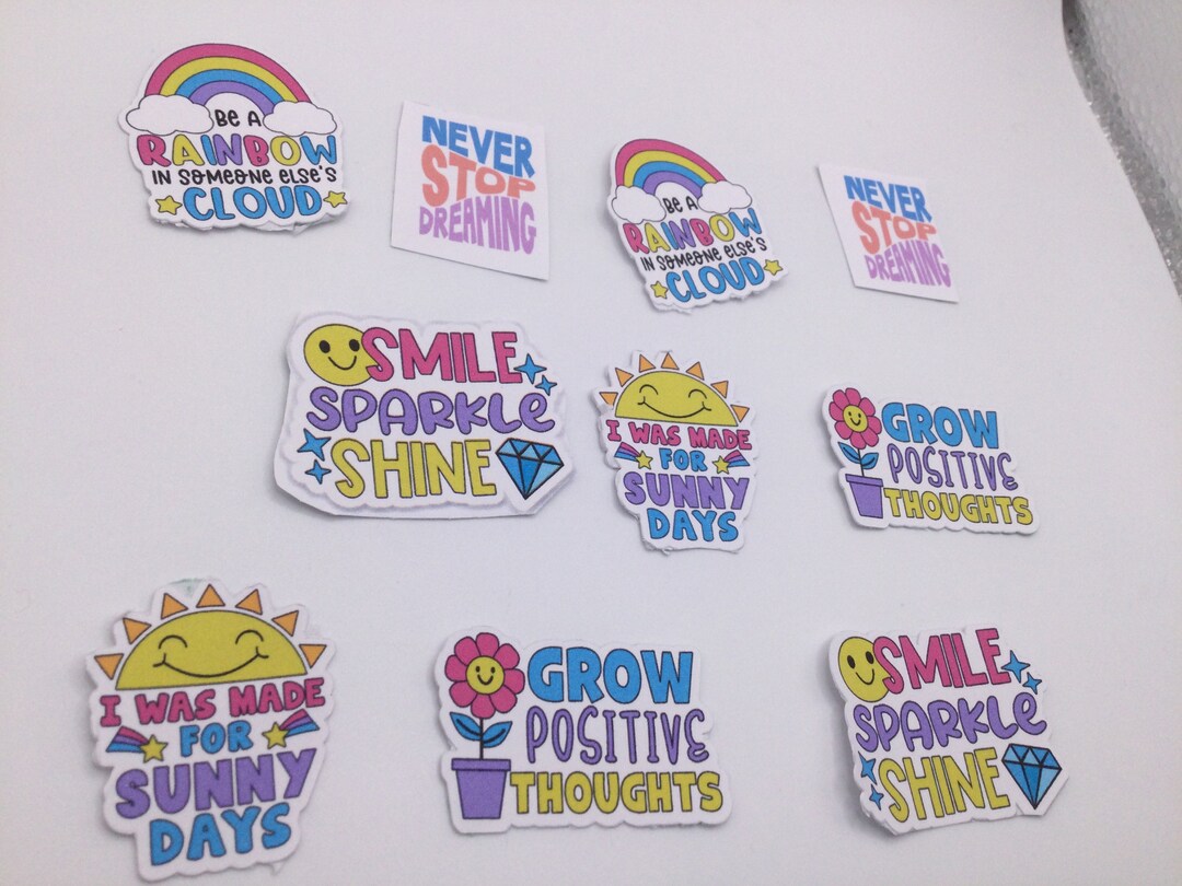 Self-care, Positivity Stickers Set of 10 2x5 Designs - Etsy