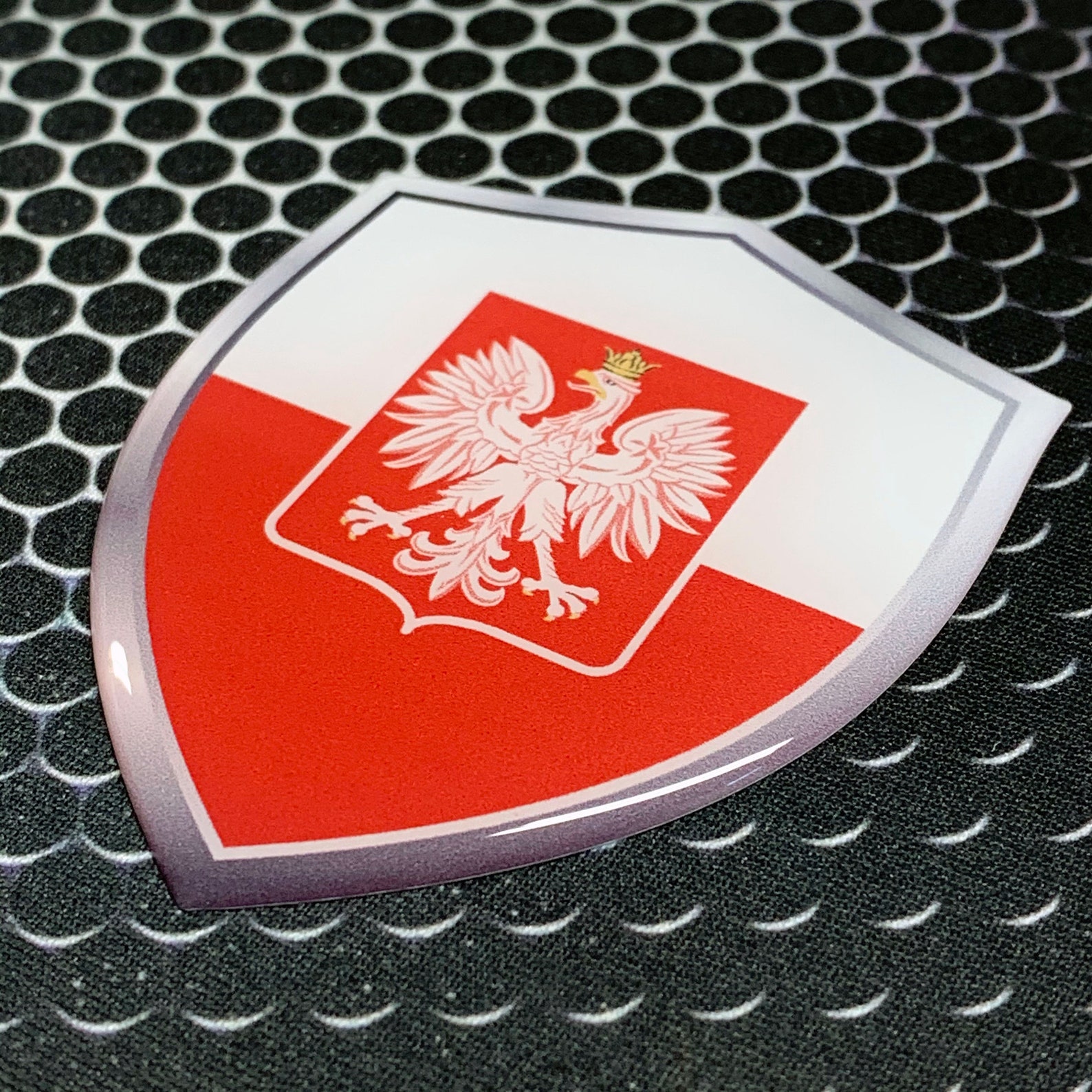 Poland Shield Flag Proud Domed Decal Emblem Flexible Car - Etsy UK