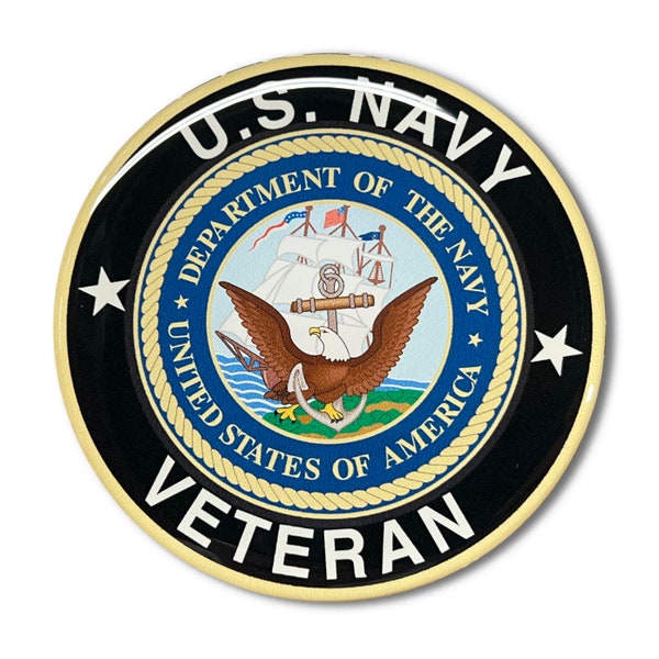 U.s. Navy Veteran Anchor Die Cut Vinyl Decal Bumper Sticker - Etsy