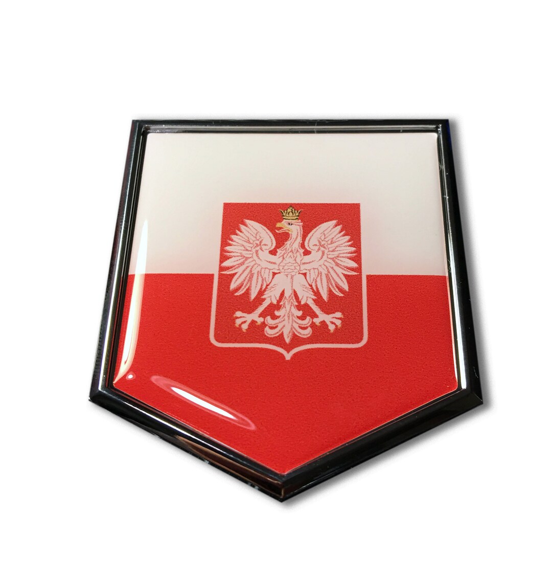 Poland Flag Chrome Emblem: 3D Car Sticker (2x 2.25") - Etsy