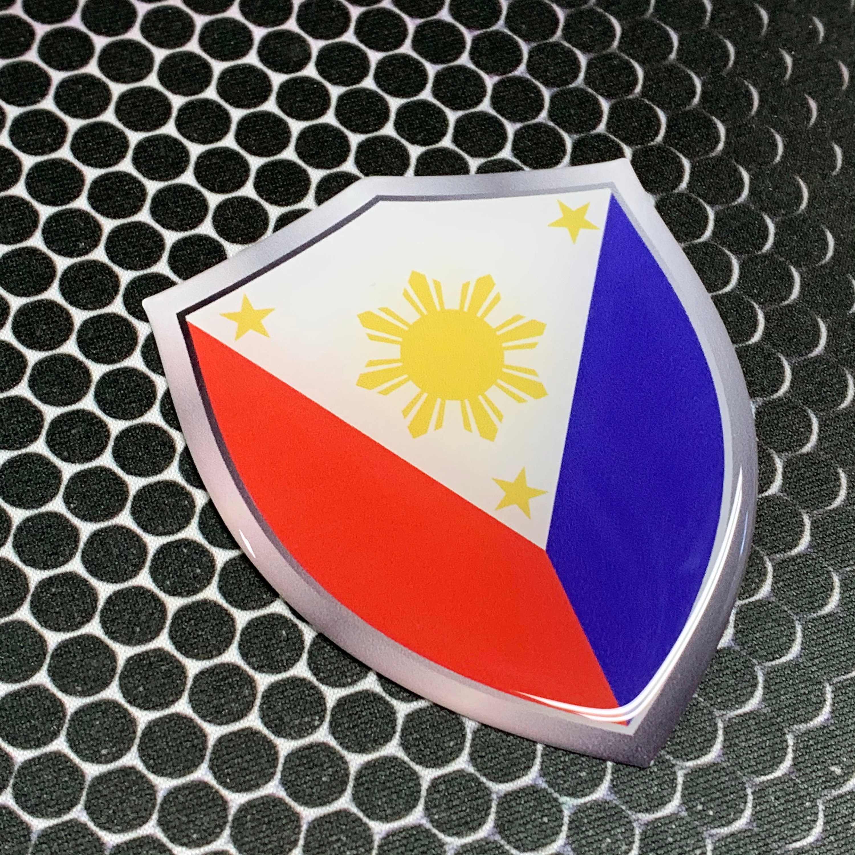 Philippines Shield Flag Proud Domed Decal Emblem Flexible Car | Etsy