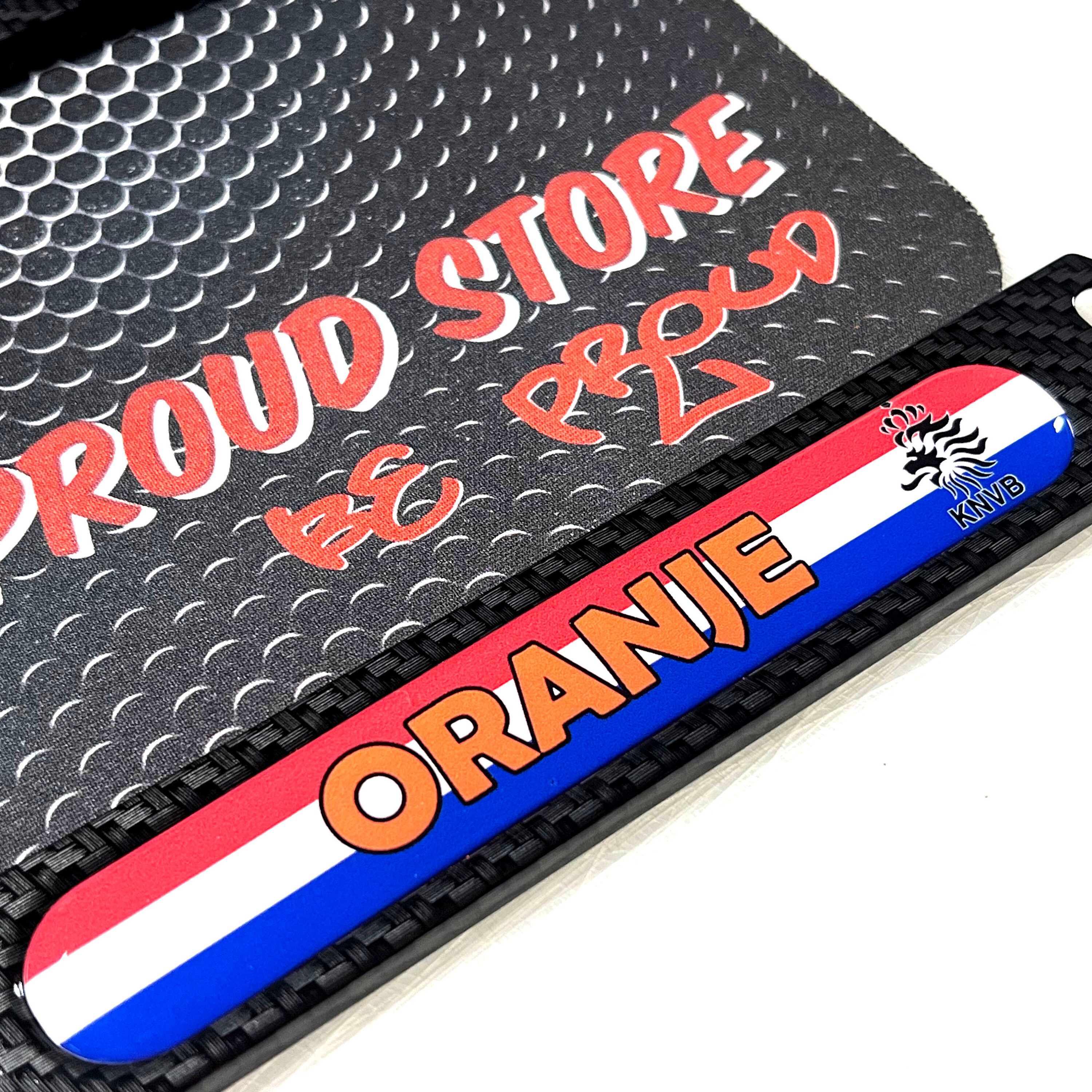 Holland Flag Domed CARBON Look License Plate Frame -US Size ...