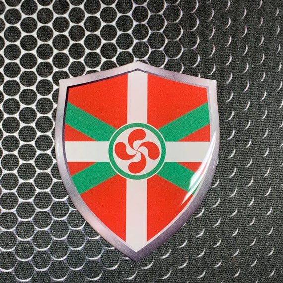 BASQUE Shield Flag Proud Domed Decal Emblem Flexible Car - Etsy
